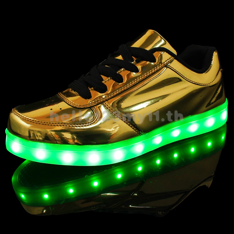 รองเท้าผ้าใบลําลอง มีไฟ Led เรืองแสง กันน้ํา ขนาดใหญ่ แฟชั่นสําหรับ ...