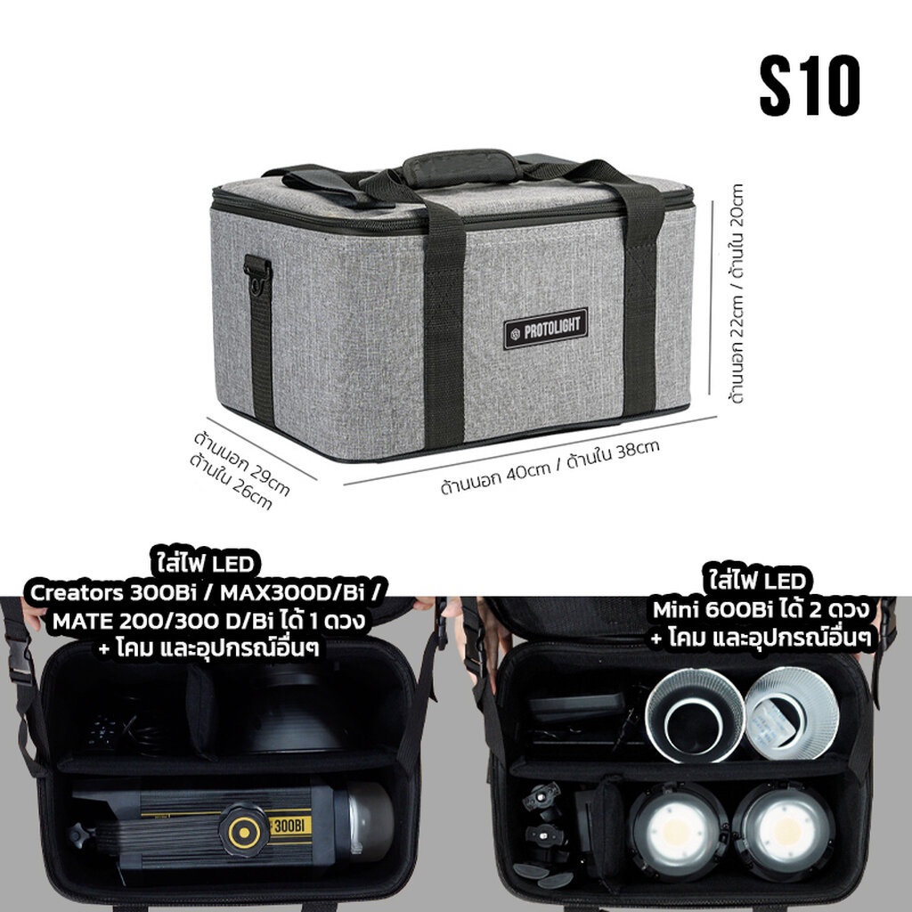 กระเป๋าใส่ชุดไฟสตูดิโอ Protolight Station กระเป๋าจัดเก็บชุดไฟ LED ไฟต่อเนื่อง | Shopee Thailand