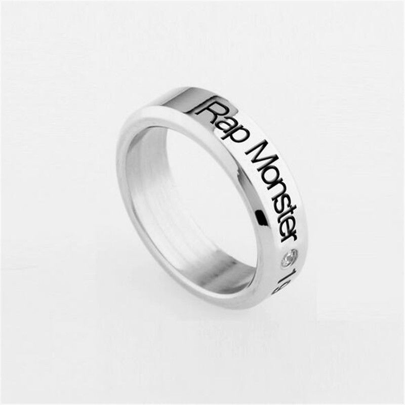 แหวนสเตนเลส KPOP BT-S Jung Kook Jimin Suga Rap Monster ARMY | Shopee ...