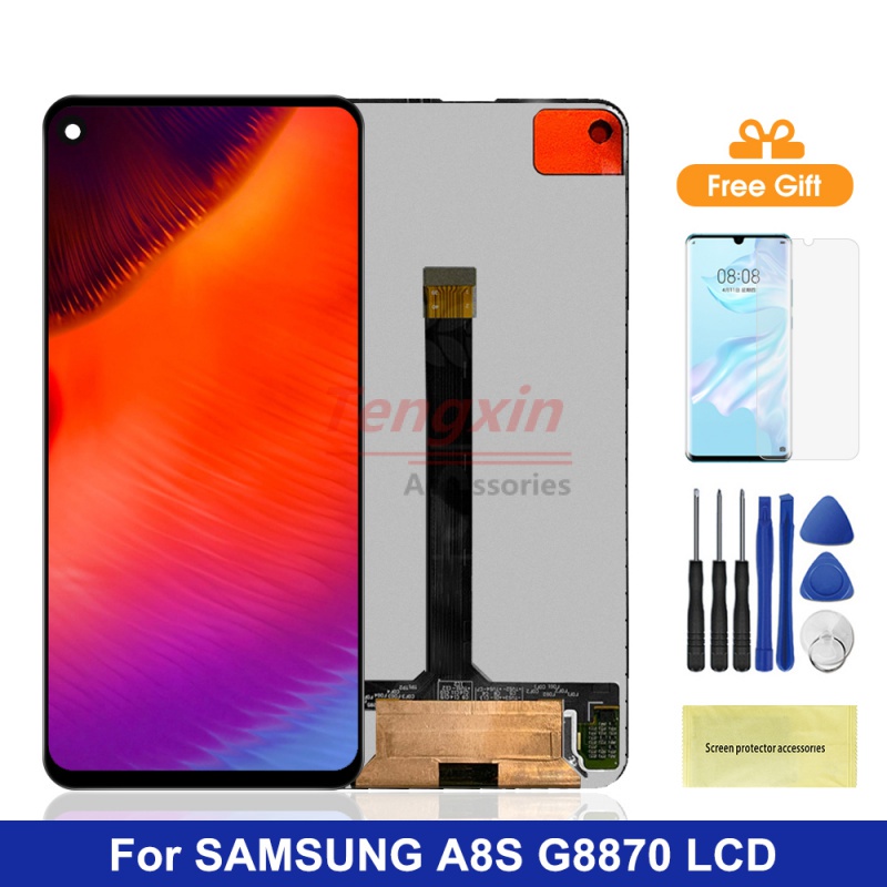 หน้าจอแสดงผล Lcd ดิจิทัล 6.4 นิ้ว A9 Pro 2019 แบบเปลี่ยน สําหรับ Samsung Galaxy A8s G8870 G887 ...