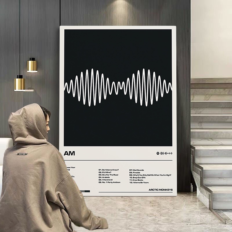 โปสเตอร์อัลบั้มเพลง Gorillaz Arctic Monkeys AM Rap สไตล์ฮิปฮอป ร็อค ...
