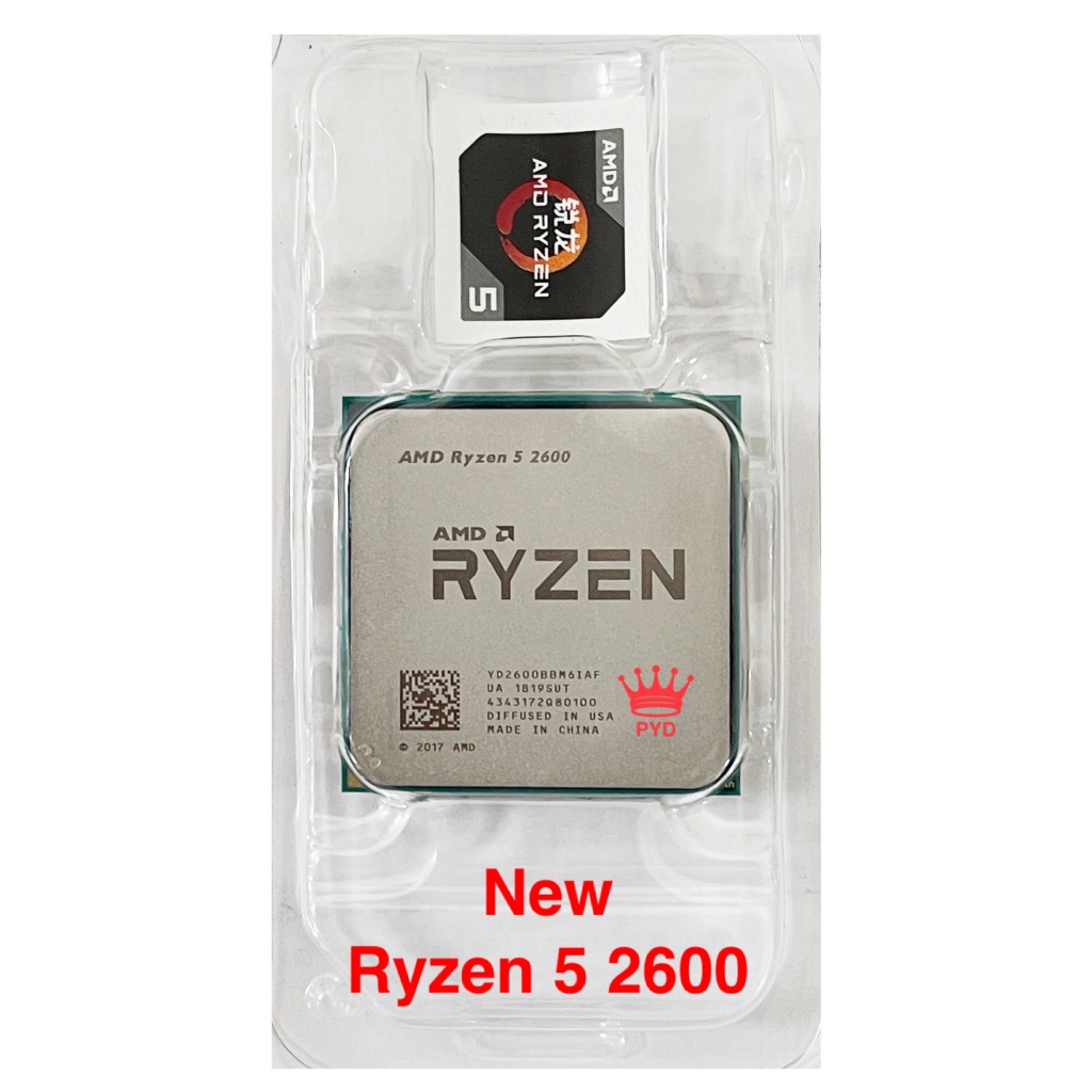 ซ็อกเก็ตโปรเซสเซอร์ CPU AMD Ryzen 5 2600 R5 2600 3.4 GHz Six-Core Twelve-Thread YD2600BBM6IAF ...