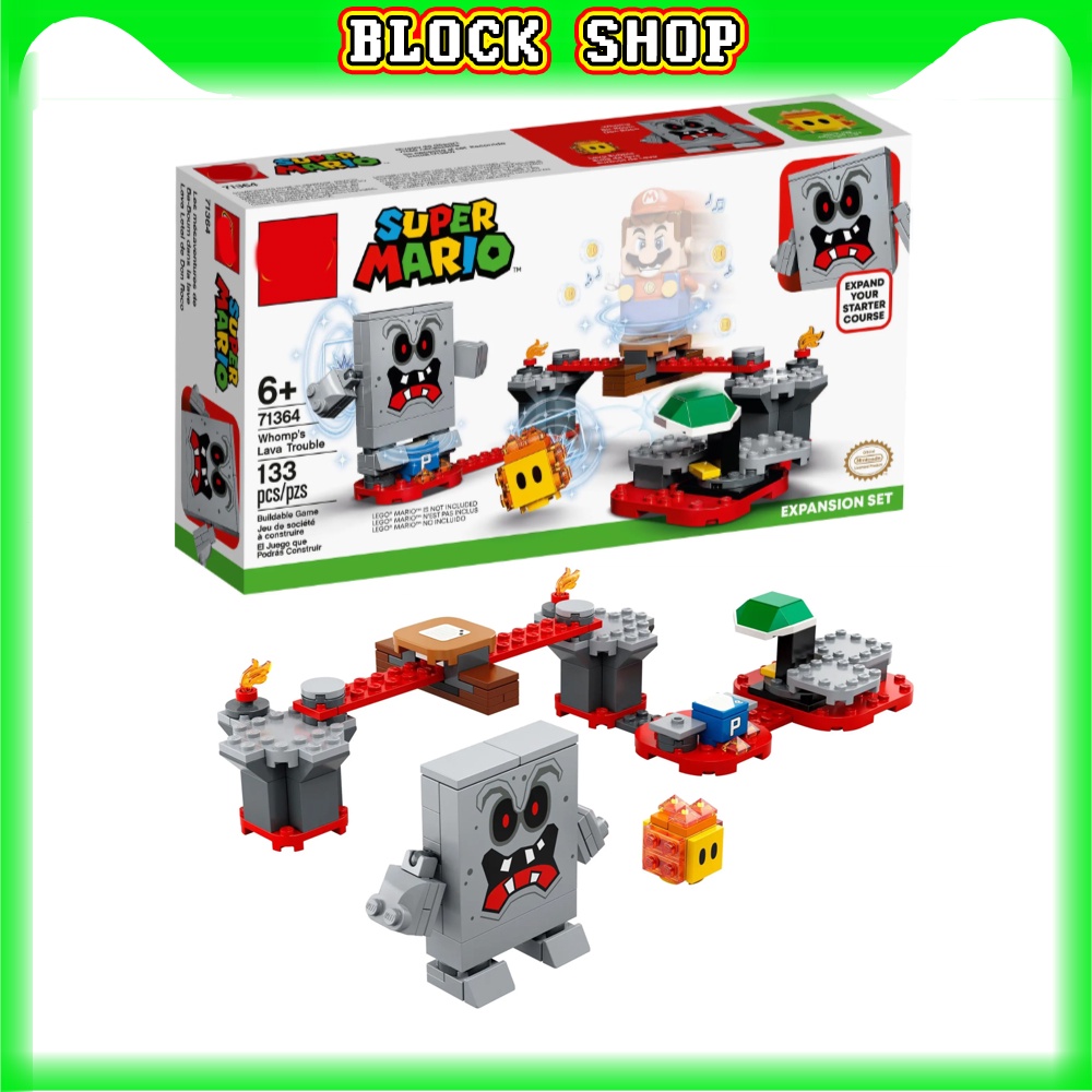 ชุดของเล่นตัวต่อขยาย Super Mario Whomp's Lava 71364 สําหรับเด็ก | Shopee Thailand