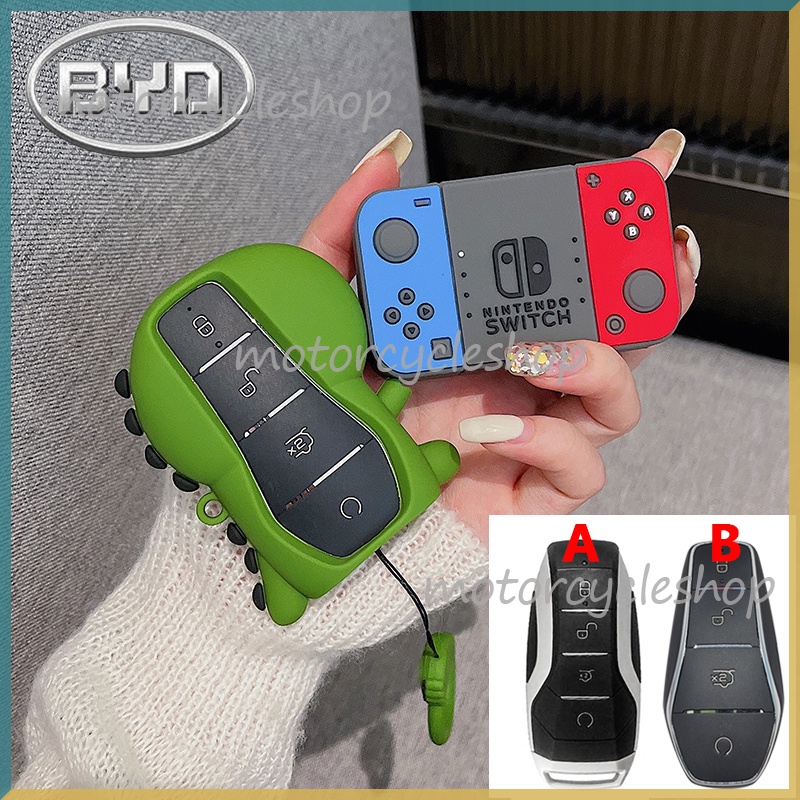 Byd เคสกุญแจรถยนต์ ลายการ์ตูนมังกร สําหรับ BYD Dolphin Atto 3 Han EV ...