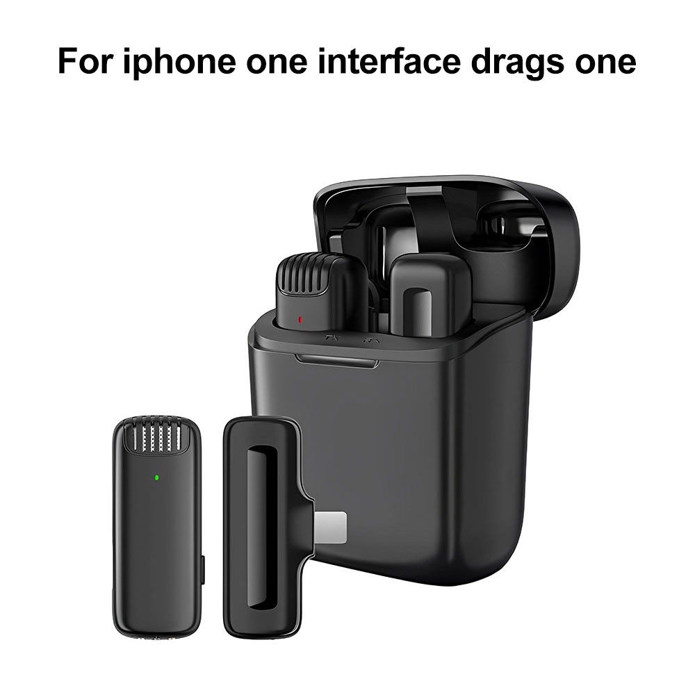 J11 J13 ไมค์ไร้สาย พร้อมเคสชาร์จ Wireless Microphone เสียบแล้วใช้งานได้เลย สําหรับบันทึกวิดีโอ ...