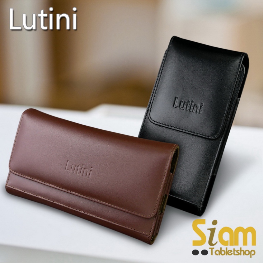 Lutini หนังแท้ !! ซอง กระเป๋า คาดเอว ใส่มือถือ 2 เครื่อง | Shopee Thailand