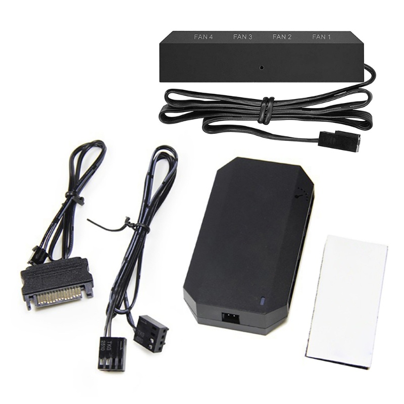 Bt 4 10-Port Fan Hub 3-pin และ 4-pin PWM พัดลมขยายตัวแยกการจัดการสาย ...