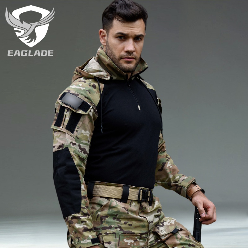 Eaglade เสื้อยืดยุทธวิธีผู้ชาย YDJX-LJCX In CP แขนยาว ยืดหยุ่น กันน้ํา ...