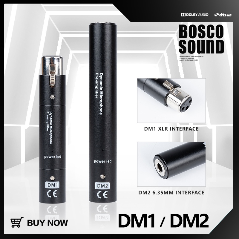 DM1 DM2 ปรีแอมป์ไมโครโฟน สเตจแอมพลิฟายเออร์ทรานซิสเตอร์ไมโครโฟนไดนามิกขจัดสัญญาณรบกวนและสัญญาณรบ ...