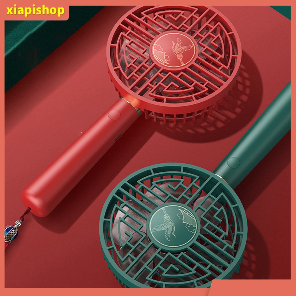 {XIAPI} พัดลมไฟฟ้า ขนาดเล็ก ชาร์จ USB 3 ความเร็ว สไตล์จีน สําหรับบ้าน ...