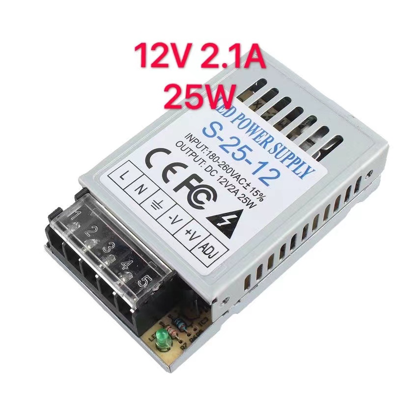 Switching Power Supply สวิตชิ่งเพาเวอร์ซัพพลาย 12V 2A 25W(สีเงิน) | Shopee Thailand