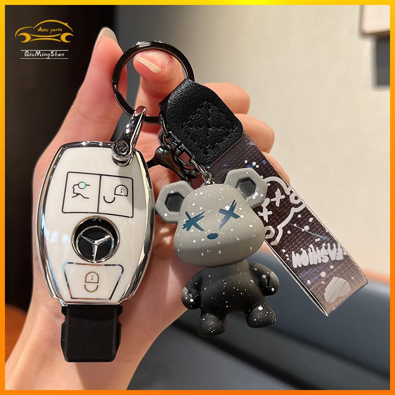 เคสกุญแจรีโมทรถยนต์ สําหรับ Mercedes benz glc300 W204 W212 GLC GLA W205 E300L C260L A200L GLE ...