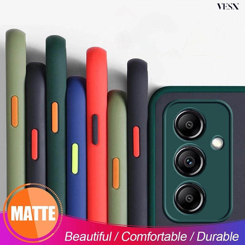 เคสผิวด้าน ตรงรุ่น เคสหลังด้านกันกล้อง เคสขอบสีกันกระแทก Samsung ss Galaxy A14 A04s A04 A04e A03 ...