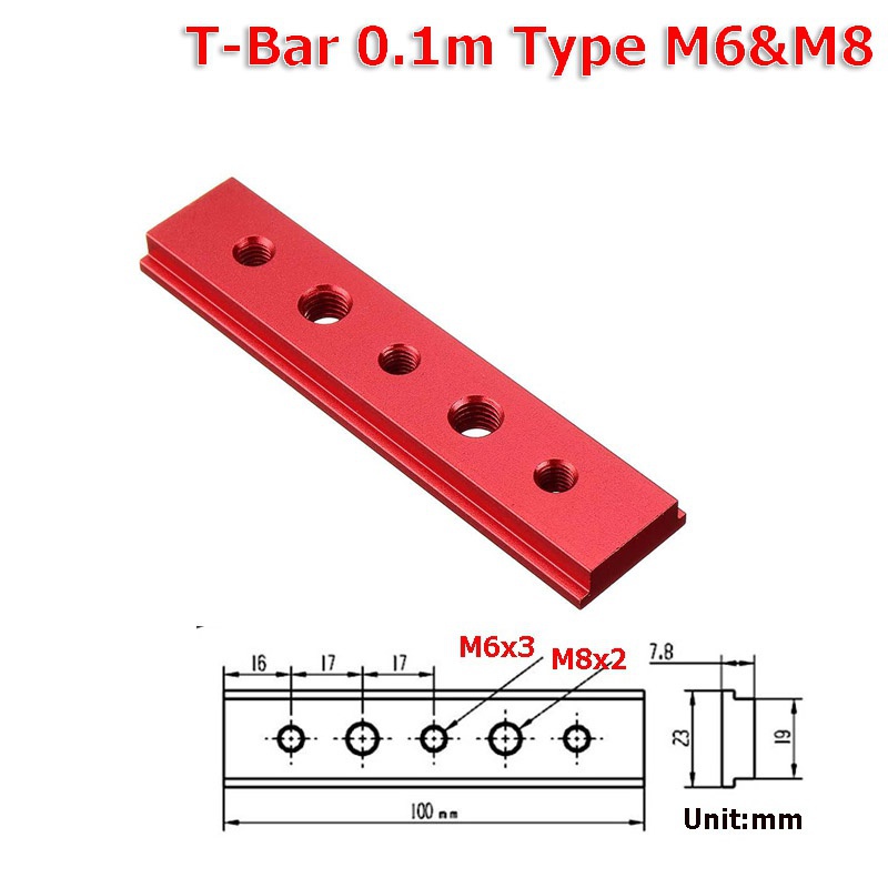บล็อกสไลด์อลูมิเนียมอัลลอยด์ T-Track Miter Bar M6 M8 สําหรับเราเตอร์ ...