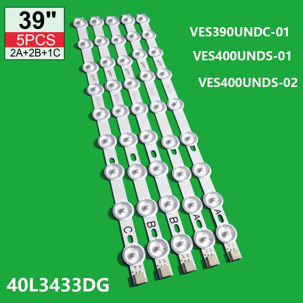 ใหม่ 100% แถบไฟแบ็คไลท์ LED 40 นิ้ว 39 นิ้ว NDV REV1.0 ABC Type ...