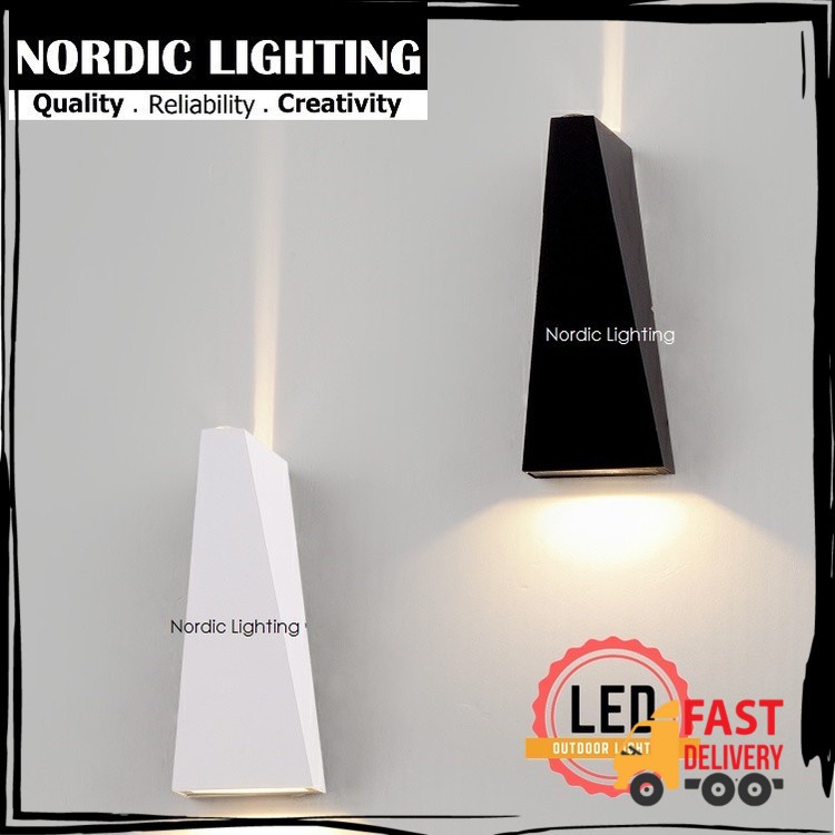 Nordic Lighting 6W Outdoor Up Down Led Wall Light Weatherproof Outdoor ...