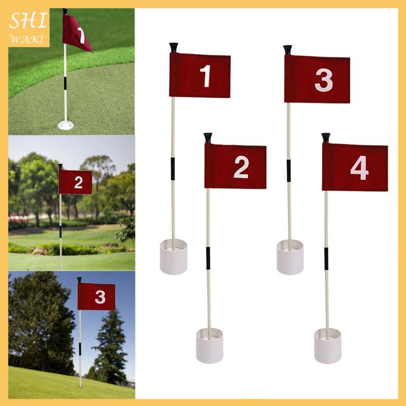 [Shiwaki] ธงพัตกอล์ฟ สีเขียว สําหรับฝึกตีกอล์ฟ ในร่ม และกลางแจ้ง ...