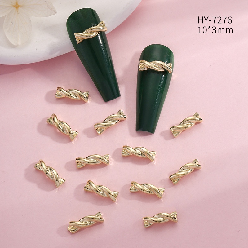 ใหม่ เครื่องประดับตกแต่งเล็บ โลหะถัก อัลลอย | Shopee Thailand