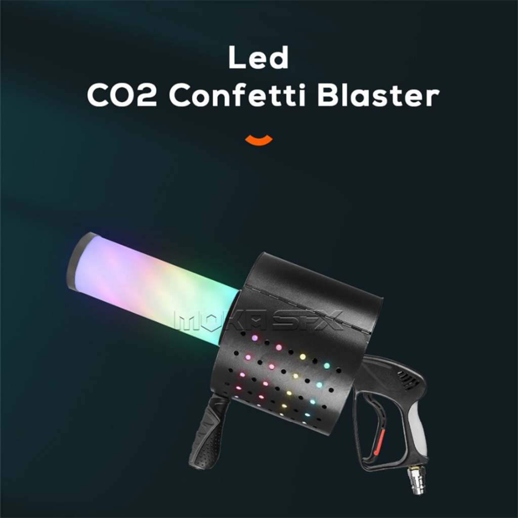 LED CO2 Jet Party Confetti Gun Colors CO2 Confetti Launcher Cannon FX ...