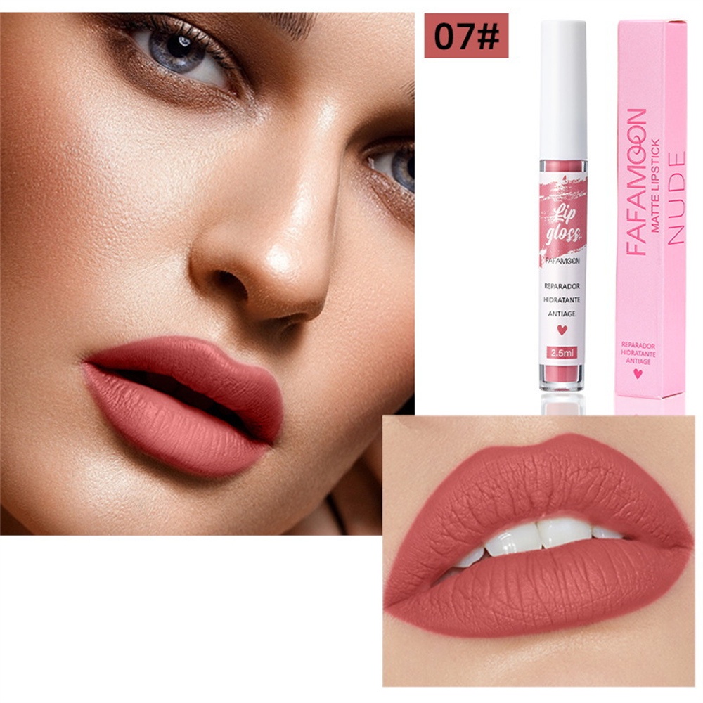 Fafamoon Non-stick Cup Lip Glaze Matte Fog Surface Liquid ลิปกลอสไม่ซีด ...