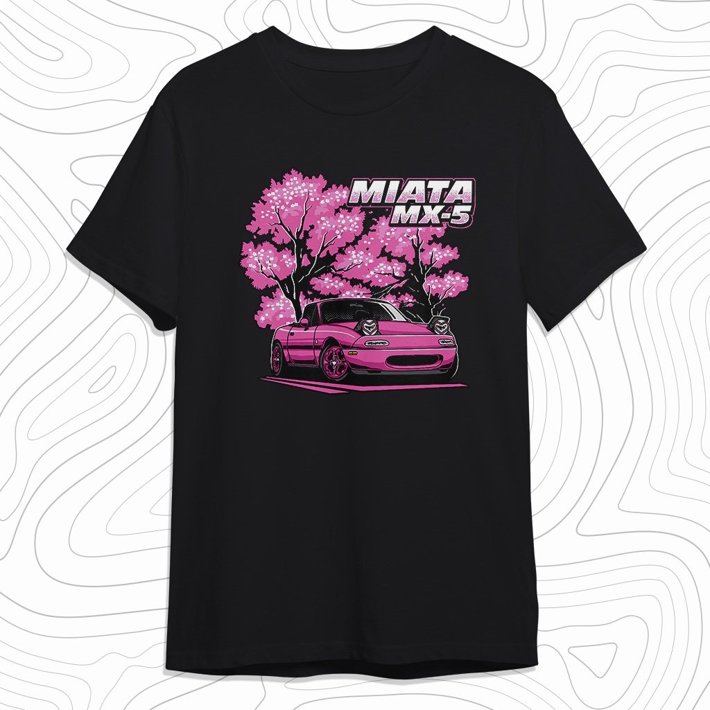 ดวงดาว เสื้อยืด พิมพ์ลาย Mazda MIATA MX5 PINK JAPAN SAKURA | Shopee ...