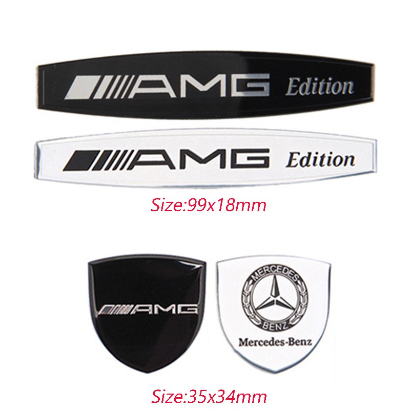สติกเกอร์โลหะ ตราสัญลักษณ์ Benz สําหรับ Mercedes Benz AMG Apple Tree ...