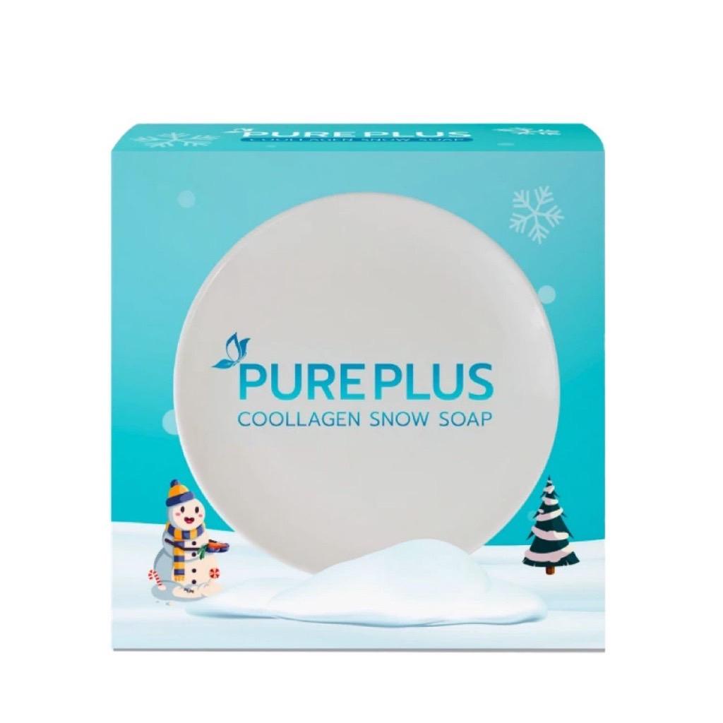สบู่หิมะ เพียวพลัส คูลลาเจน สโนว์ Coolagen Snow Soap | Shopee Thailand
