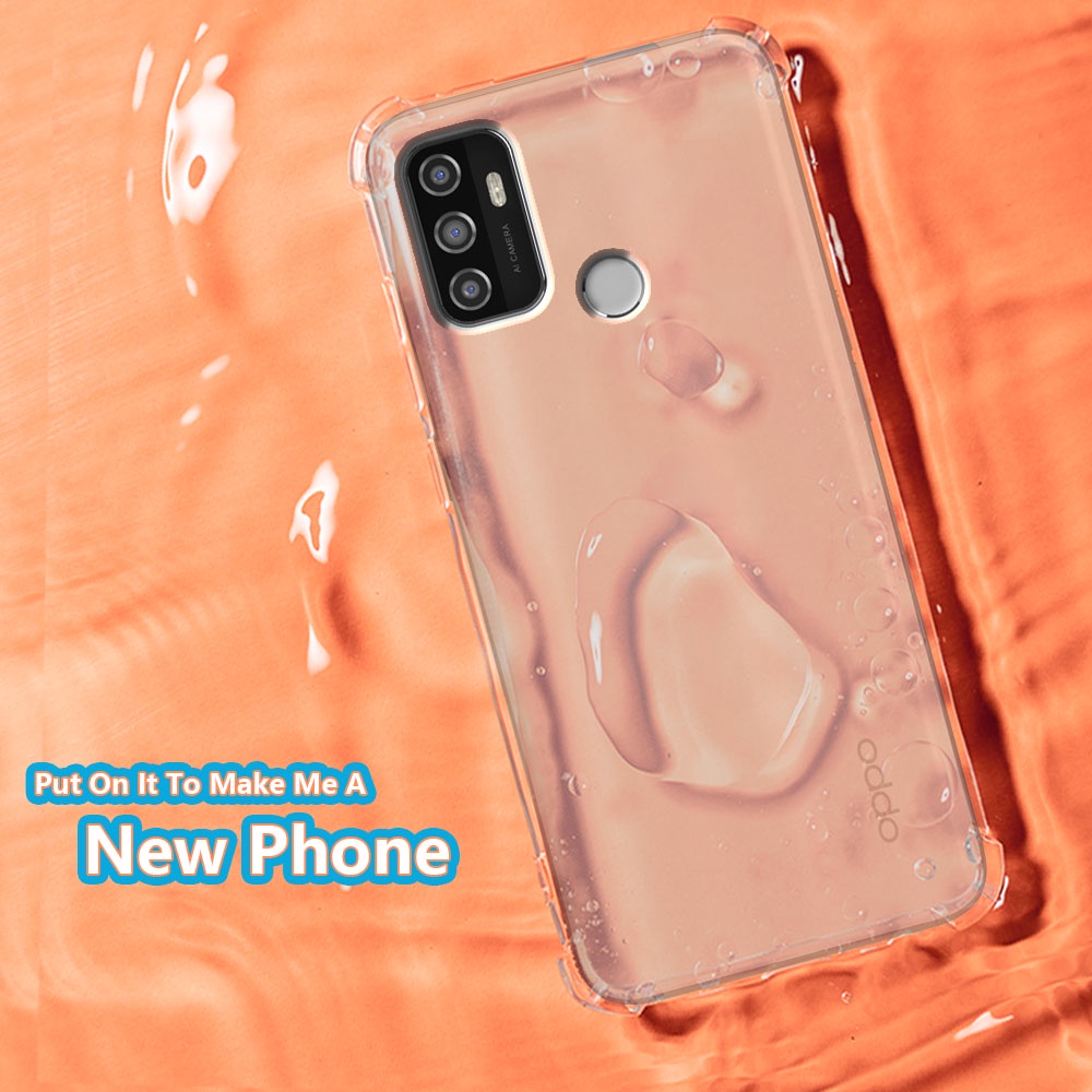 เคสโทรศัพท์มือถือยางนิ่ม แบบใส กันกระแทก ขอบมุม สําหรับ OPPO A53 2020 ...