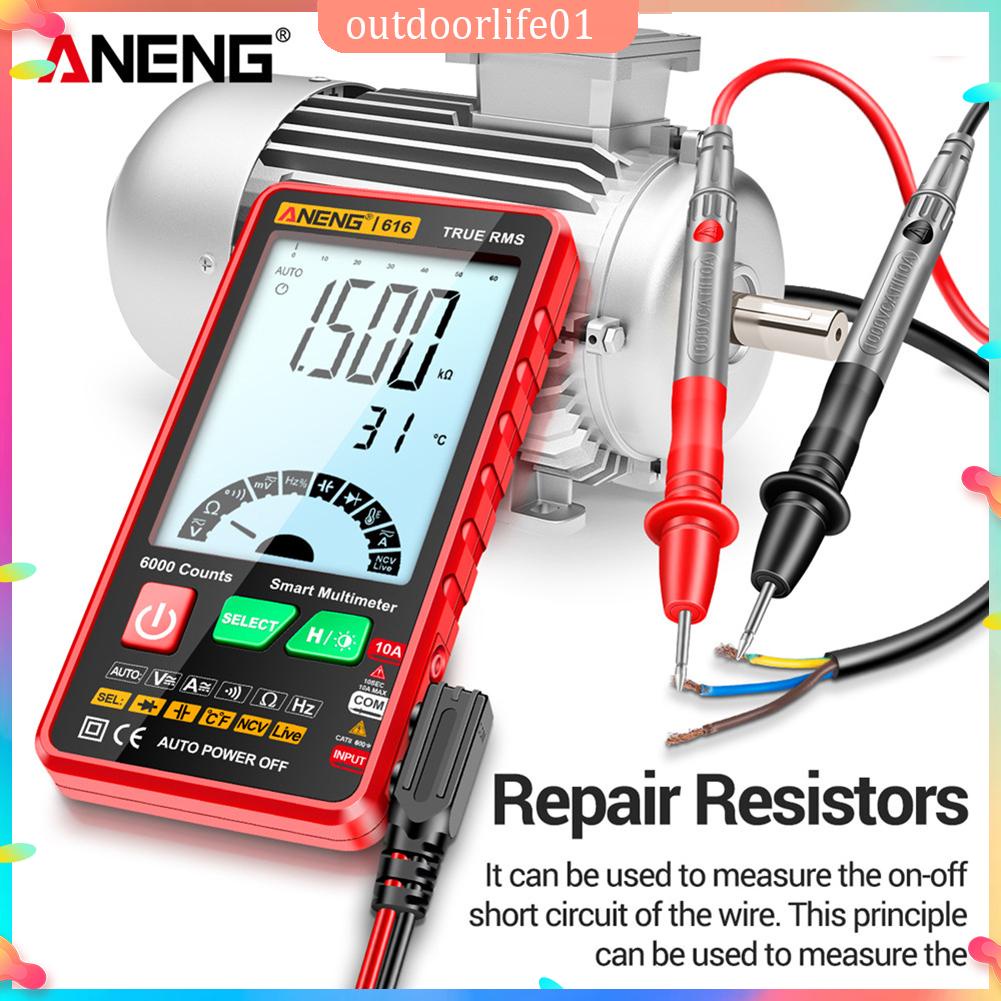 ODL ANENG 616 เครื่องทดสอบมัลติมิเตอร์แบบดิจิตอลปิดอัตโนมัติ 6000 นับ ...