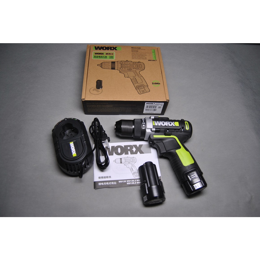 Worx WORX สว่านไขควงไฟฟ้าลิเธียม WU128.7 12V ชาร์จได้ อเนกประสงค์ [28NM] 2.0Ah ของแท้ พร้อมส่ง ...