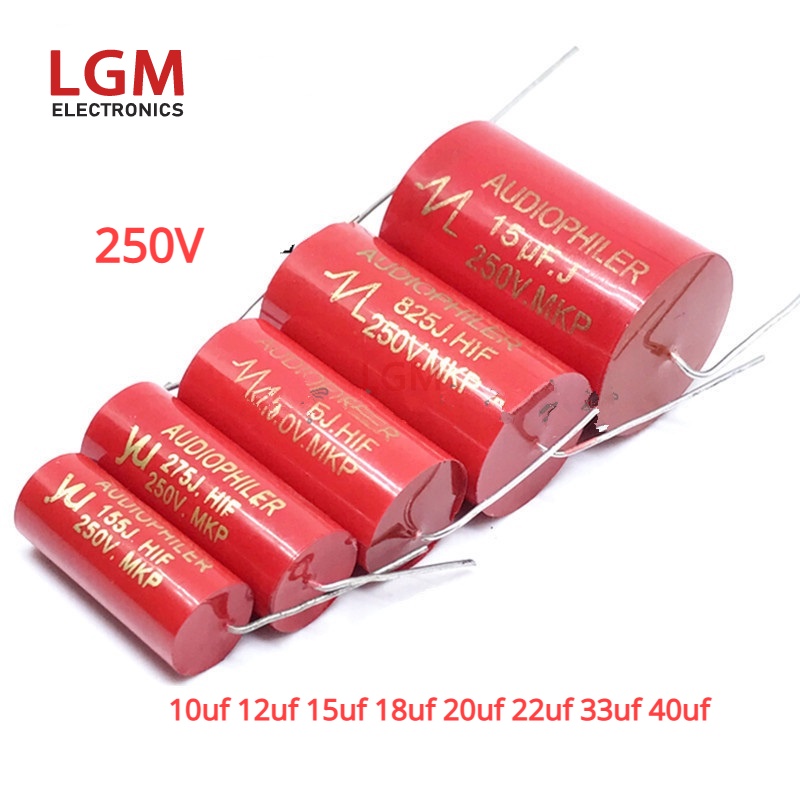 ตัวเก็บประจุเสียง Axial MKP 250v 10uf 12uf 15uf 18uf 20uf 22uf 33uf ...