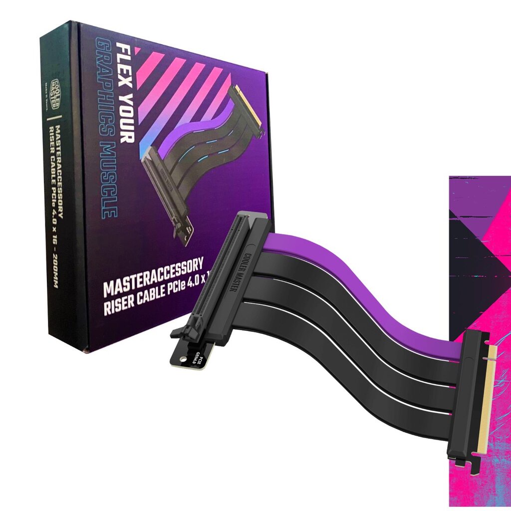 COOLER MASTER Riser Cable PCIe 4.0 x16 200mm - Black | Shopee Thailand