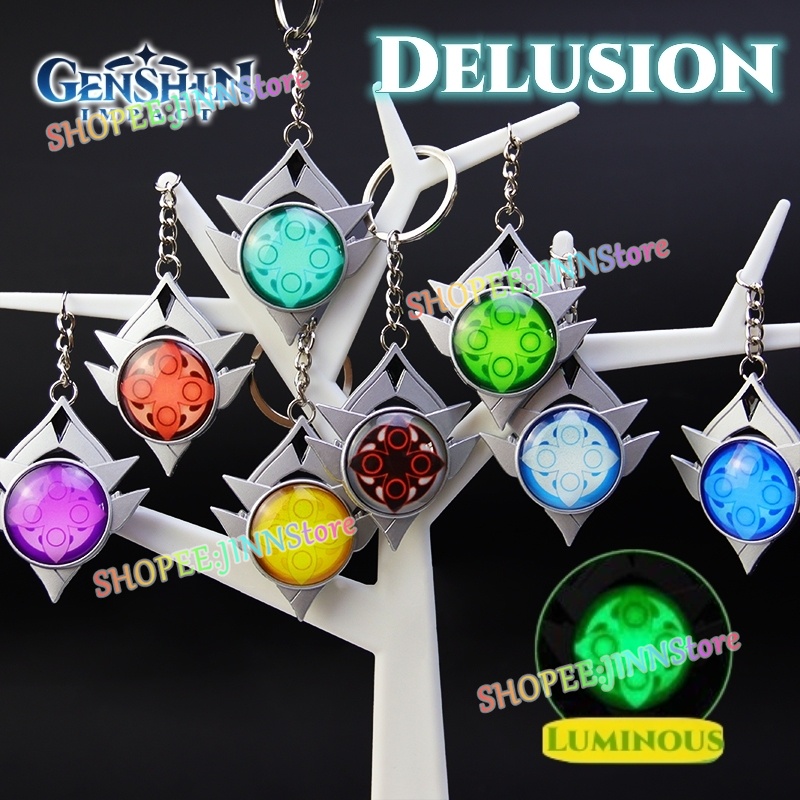 - JN - ใหม่ GENSHIN IMPACT Snezhnaya Tartaglia Delusion Vision พวงกุญแจ ...