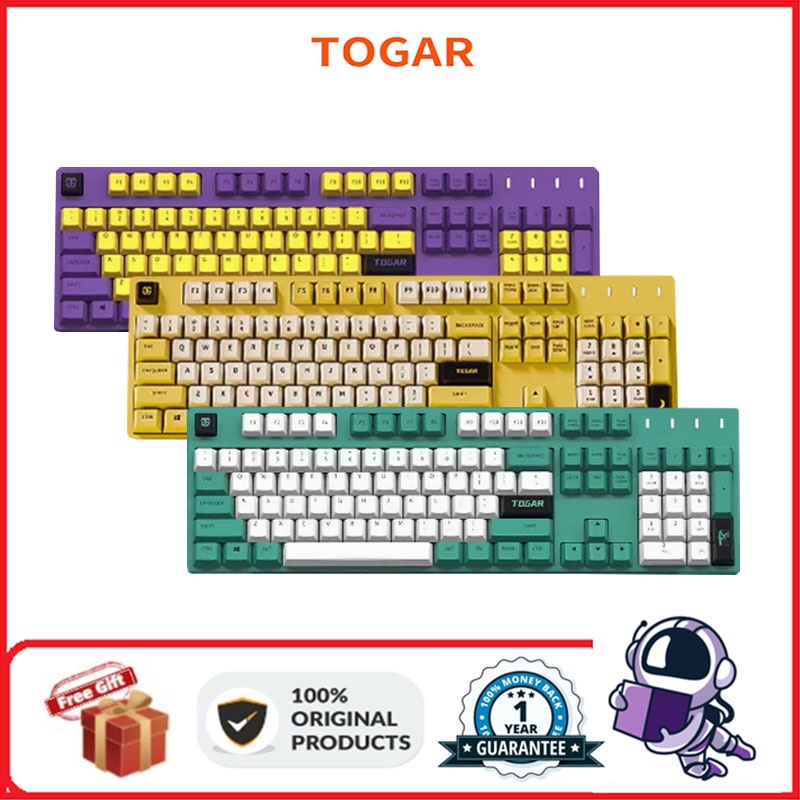 Togar T20-104 คีย์บอร์ดเมคคานิคอล มีไฟแบ็คไลท์ RGB | Shopee Thailand