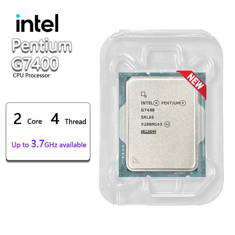 โปรเซสเซอร์ CPU Intel Pentium G7400 3.7 GHz Dual-Core 4 เธรด 10NM L3=6M 46W LGA 1700 ใหม่ แต่ไม่ ...