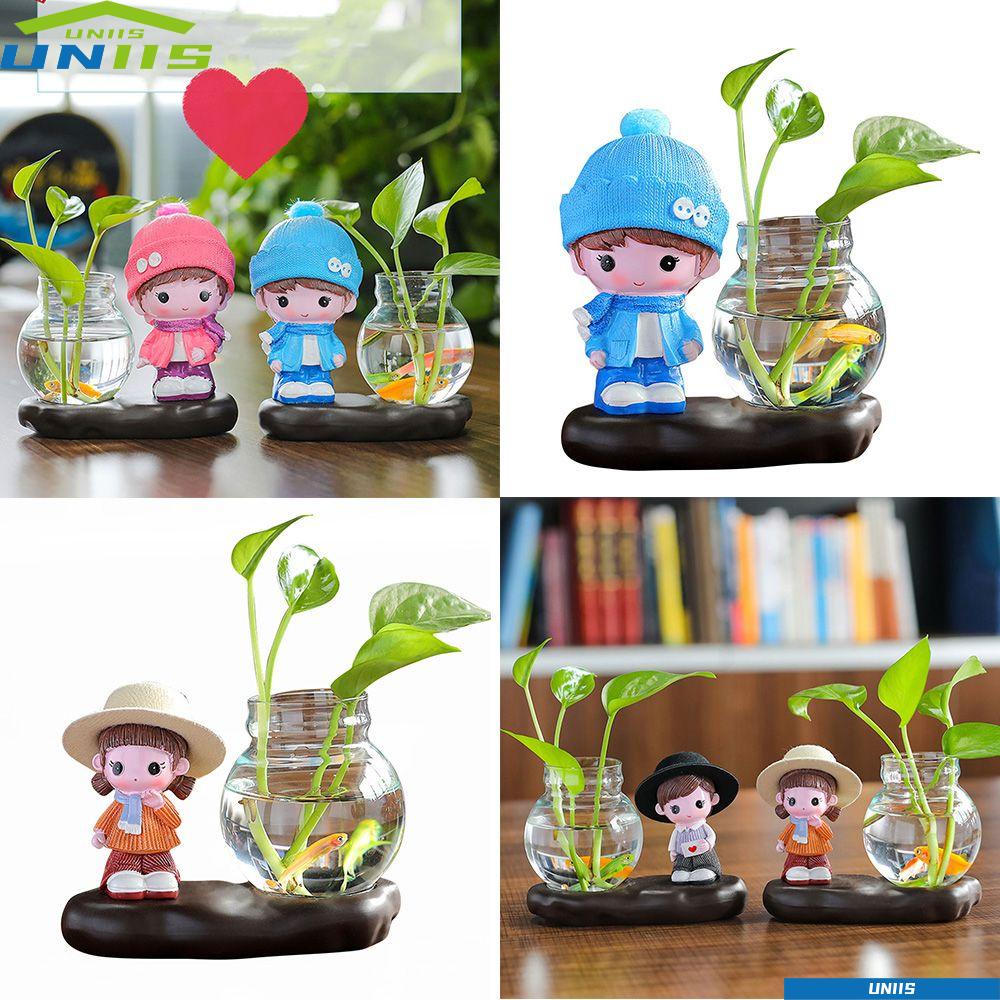 Uniis แจกันดอกไม้ไฮโดรโปนิก ตุ๊กตาการ์ตูน เครื่องประดับ ห้องนั่งเล่น กระถางต้นไม้ | Shopee Thailand