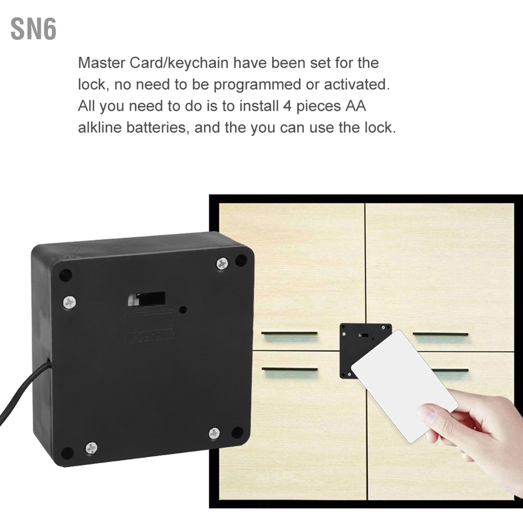 SN6 โฮมออฟฟิศ RFID Smart Drawer Lock ล็อคตู้อัจฉริยะ Electronic ...