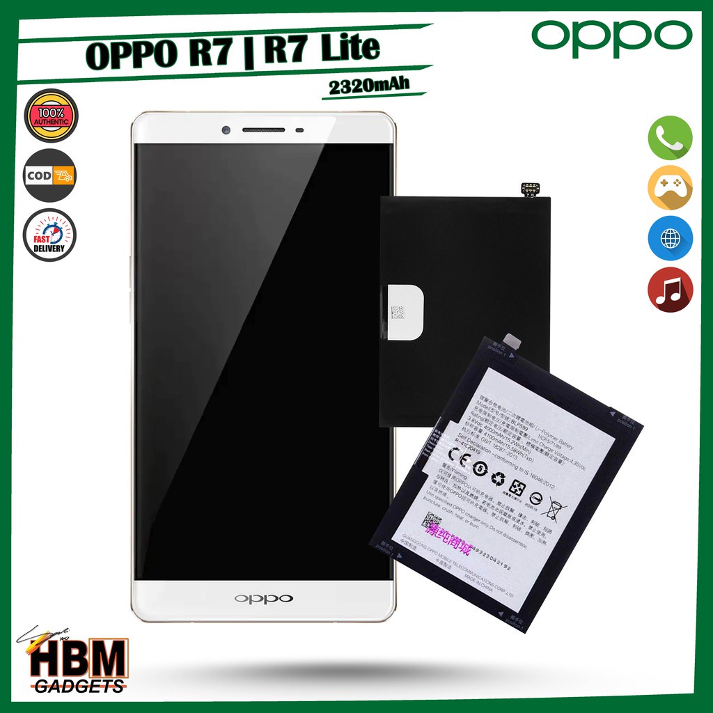 OPPO R7 R7 Lite Battery | Model: BLP599 Battery Manufacture (2320mAh ...