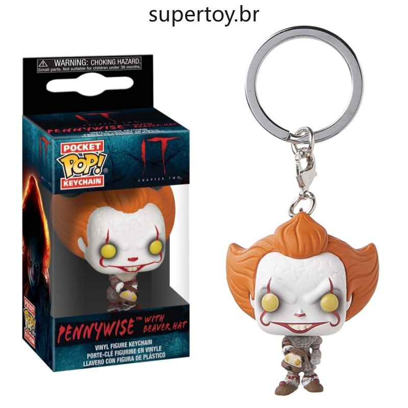 Funko Pop! พวงกุญแจ: It 2 - Pennywise with Beaver Hat | Shopee Thailand
