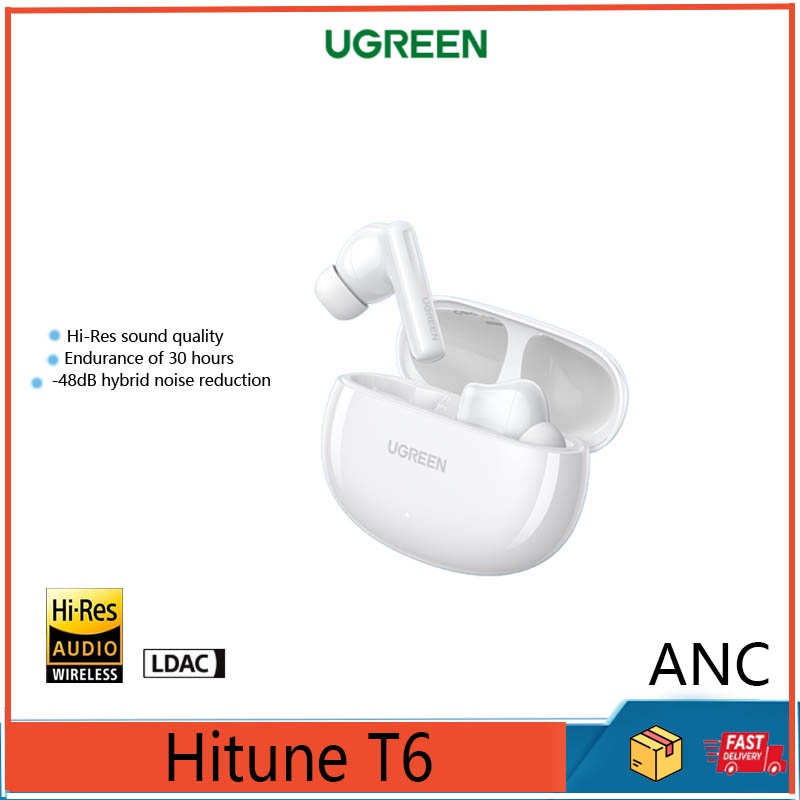 Ugreen HiTune T6 ชุดหูฟังบลูทูธไร้สาย 5.3 ตัดเสียงรบกวน คุณภาพสูง สําหรับเล่นกีฬา | Shopee Thailand
