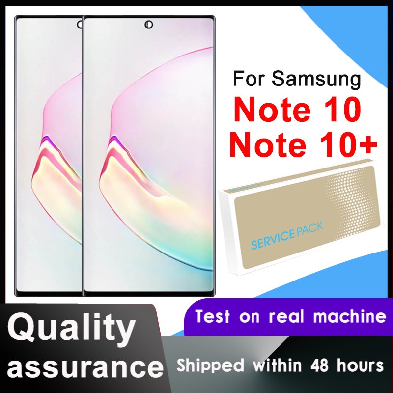 หน้าจอสัมผัส LCD ไดนามิก AMOLED สําหรับ SAMSUNG Galaxy Note 10+ SAMSUNG Galaxy Note 10 N970F ...