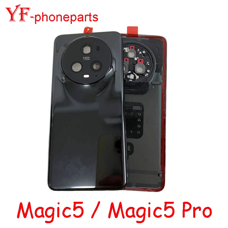 Top AAAA ฝาครอบแบตเตอรี่ด้านหลัง พร้อมเลนส์กล้อง อะไหล่ซ่อมแซม สําหรับ Huawei Honor Magic5 ...