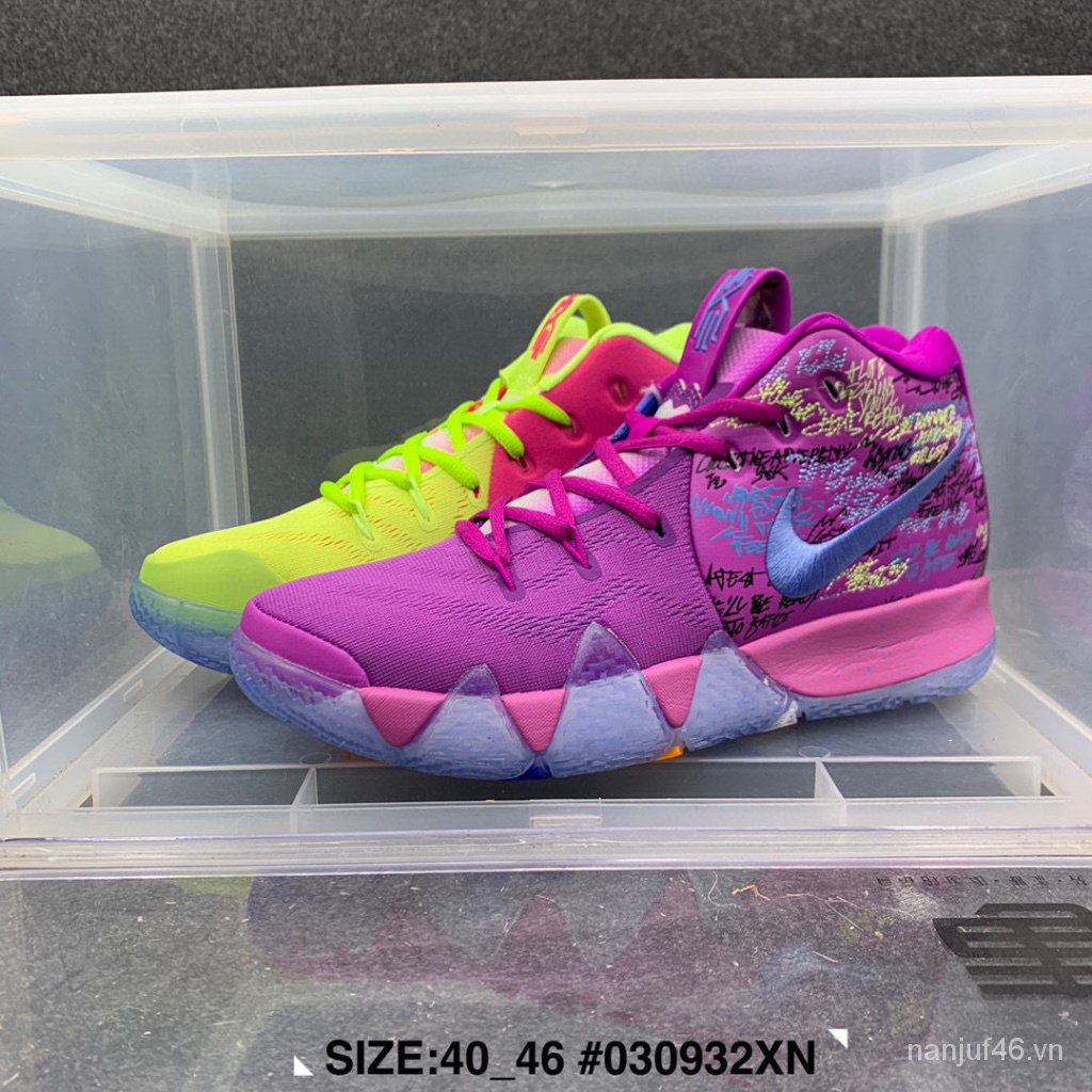Kyrie 4 irv 4th รุ่นแมนดารินผู้ชายรองเท้าบาสเกตบอลสวมทนเบาะลมรองเท้า ...