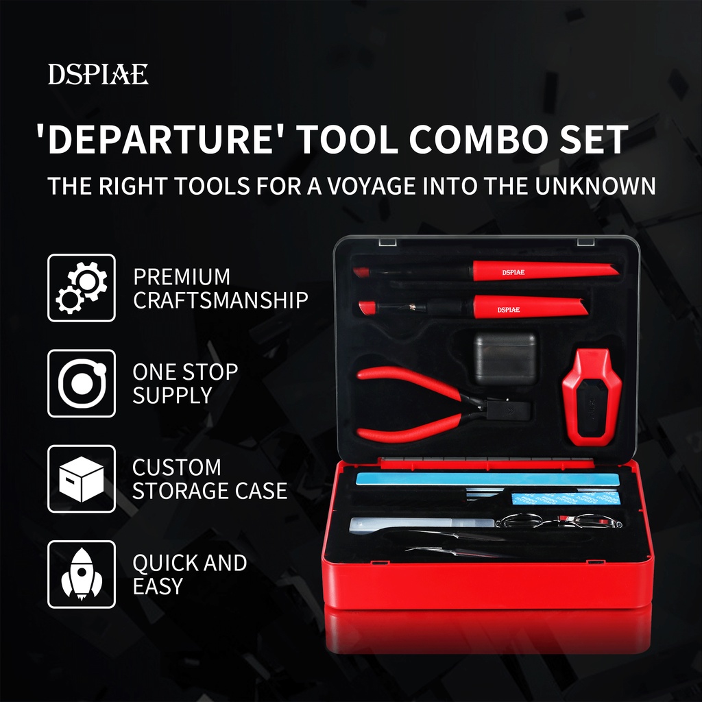 Dspiae TC-S01 DEPARTURETOOL คีม แหนบขัด แผ่นกระดาษทราย ชุดคอมโบ โมเดล เครื่องมือทํา ปะติดปะต่อ ...