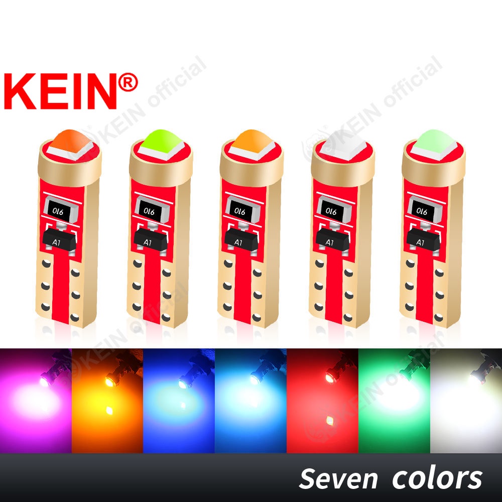 Kein 5PCS T5 Dashboard ไฟ Led W3W W1.2W Cluster Gauge ไฟแสดงสถานะ Wedge ...