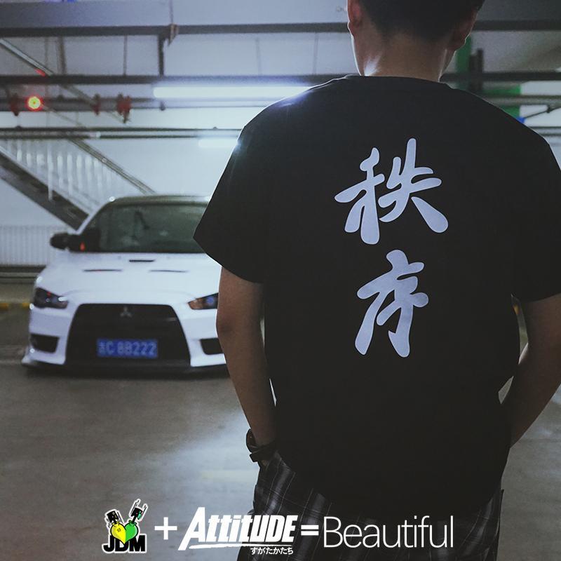 พร้อมส่ง เสื้อยืดคอกลม แขนสั้น ผ้าฝ้ายแท้ พิมพ์ลาย JDM Two-Dimensional ...