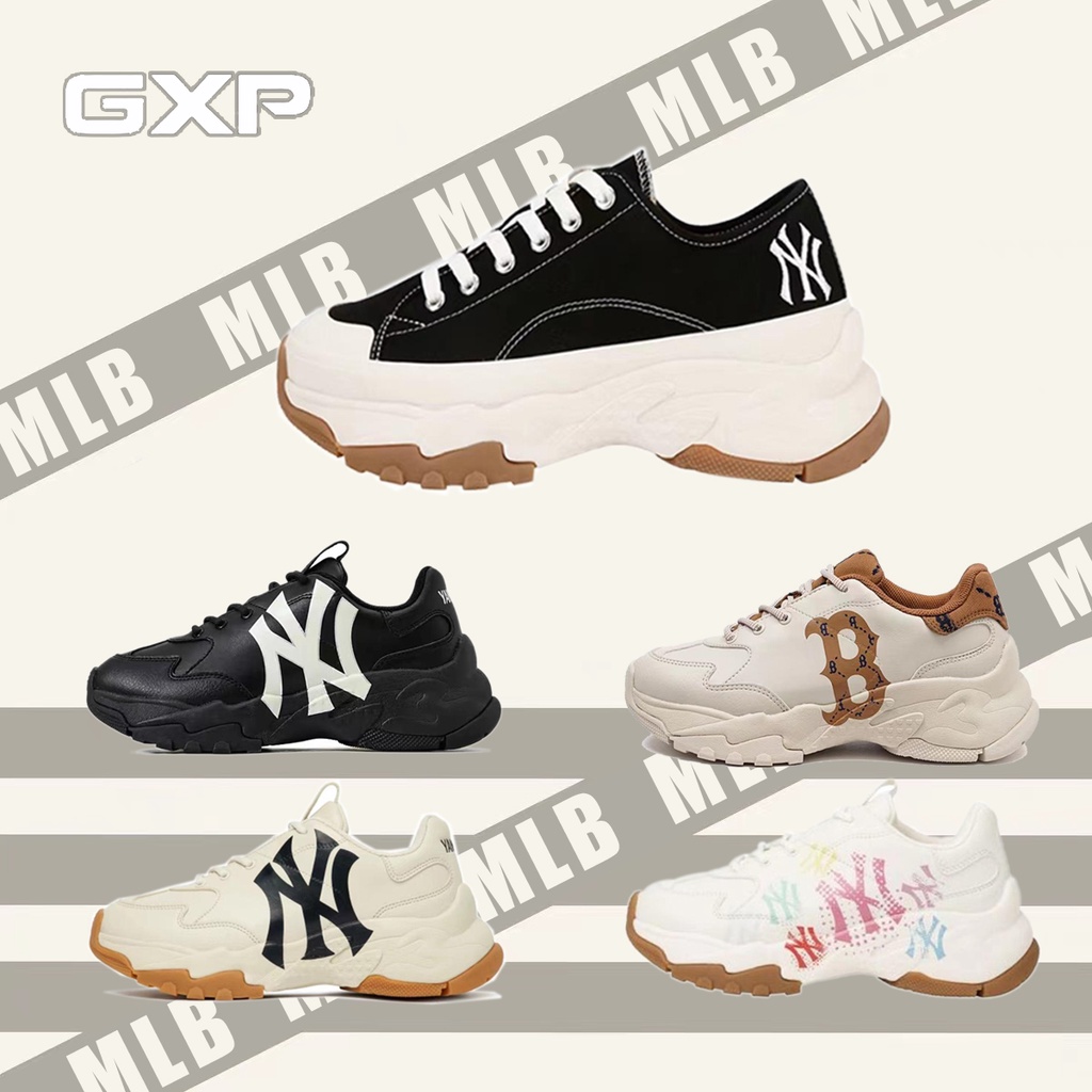 แท้💯% แนะนำ MLB Chunky High Low New York Yanker Black 32SHU2111-50L ...