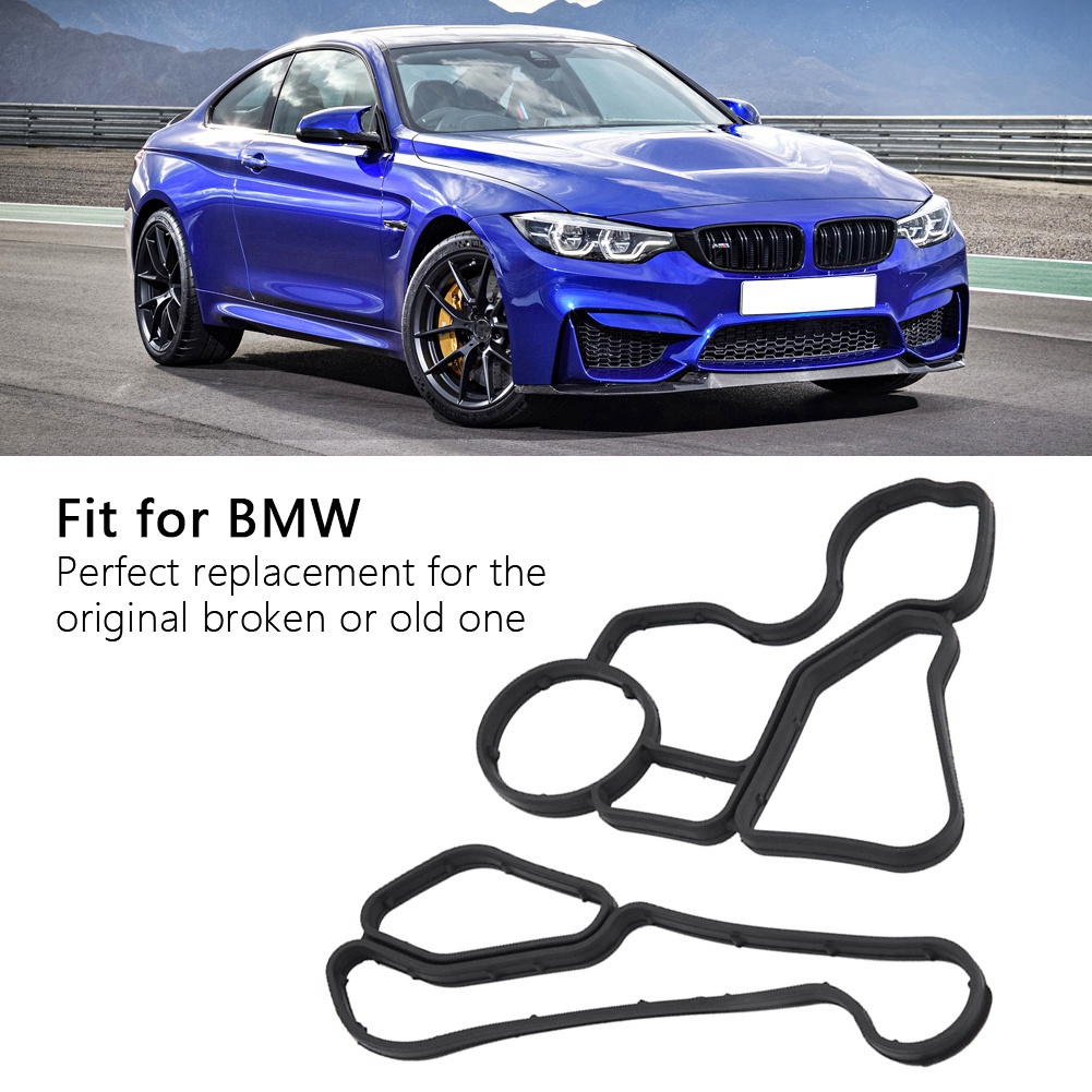 ปะเก็นกรองน้ํามันเครื่อง 1 ชุดสําหรับ Bmw 11428637821 11428637820 ...