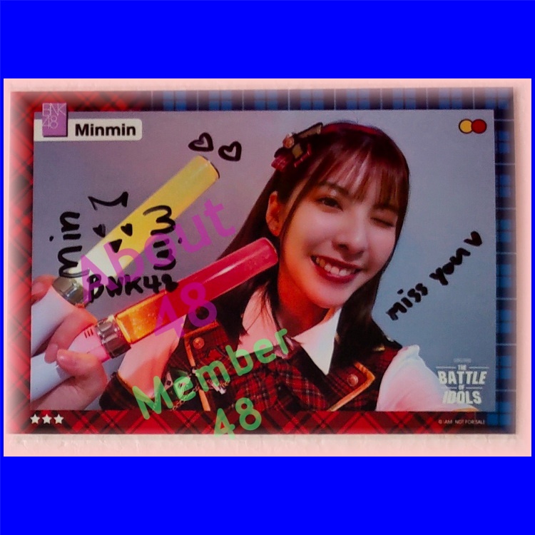 [ มินมิน BNK48 ] (9) รูปลายเซ็น SSR งานคอนเสิร์ต BNK48 vs CGM48 Concert Battles of Idols Minmin ...