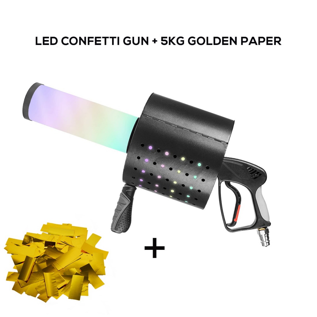 LED CO2 Jet Party Confetti Gun Colors CO2 Confetti Launcher Cannon FX ...